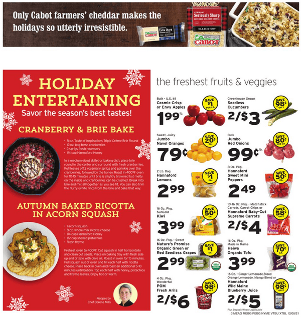 Hannaford Weekly Ad Dec 05 – Dec 11, 2021