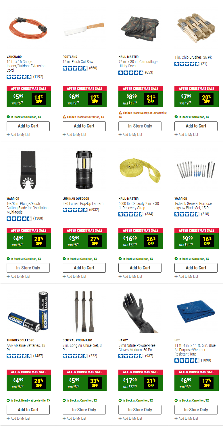 Harbor Freight After Christmas Sale Dec 27, 2021 – Jan 13, 2022