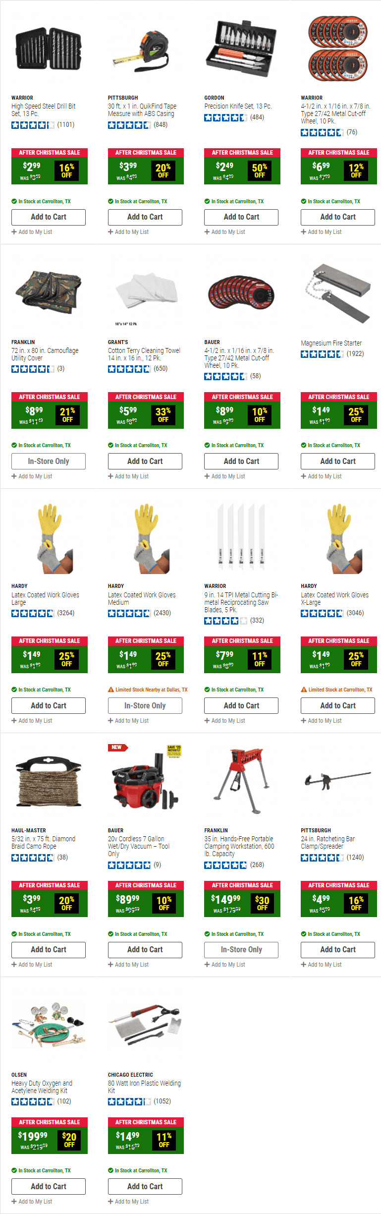 Harbor Freight After Christmas Sale Dec 27, 2021 – Jan 13, 2022