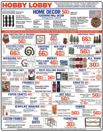 Hobby Lobby Weekly Ad Dec 19 – Dec 25, 2021
