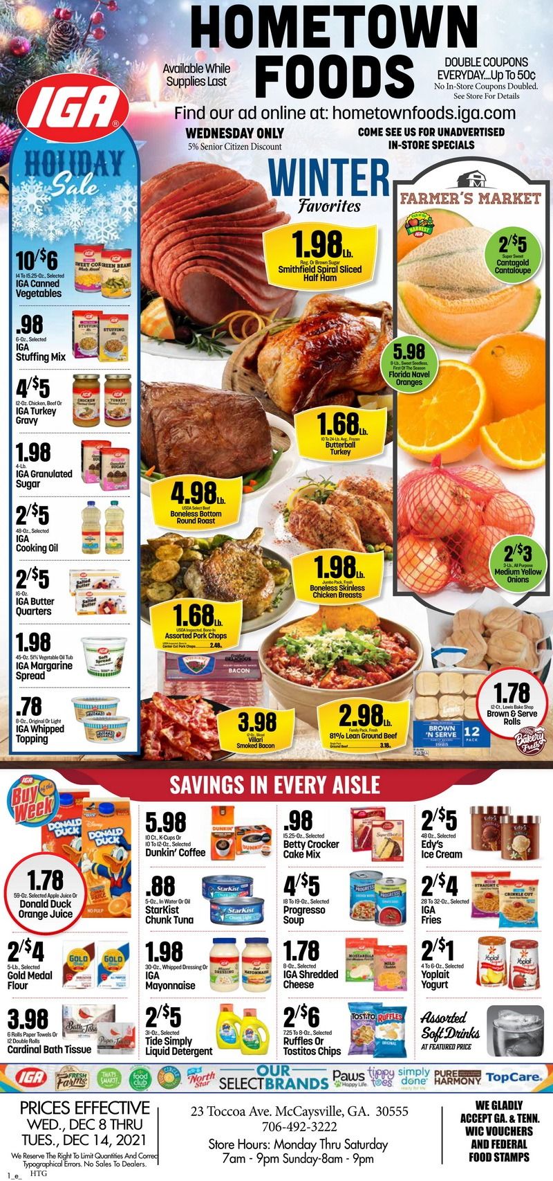IGA Weekly Ad Dec 08 – Dec 14, 2021