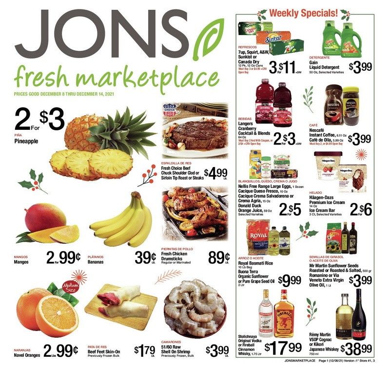 Jons Weekly Ad Dec 08 – Dec 14, 2021