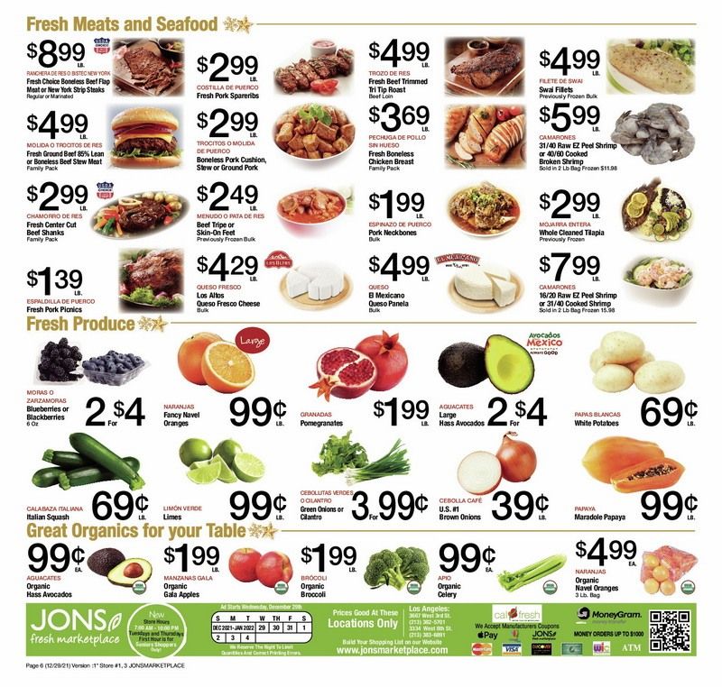 Jons Weekly Ad Dec 29, 2021 – Jan 04, 2022