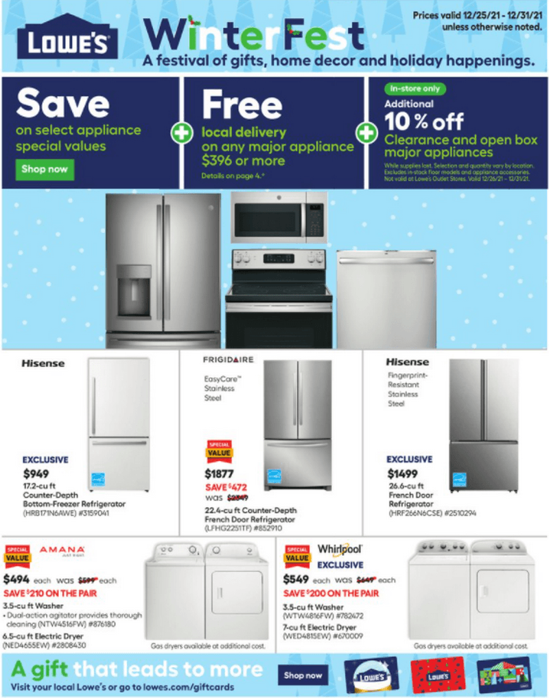 Lowe's Weekly Ad Dec 25 – Dec 31, 2021