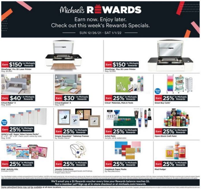 Michaels Weekly Ad Dec 26, 2021 – Jan 01, 2022