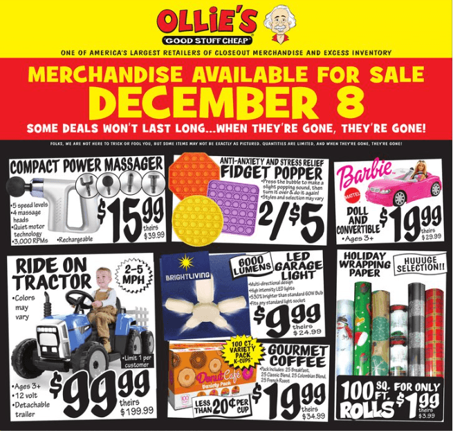 Ollie's Weekly Ad Dec 08 – Dec 15, 2021