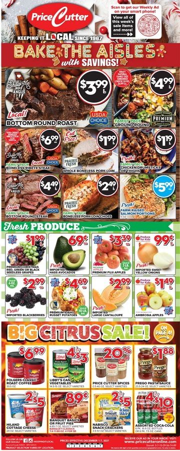 Price Cutter Weekly Ad Nov 01 – Nov 07, 2021
