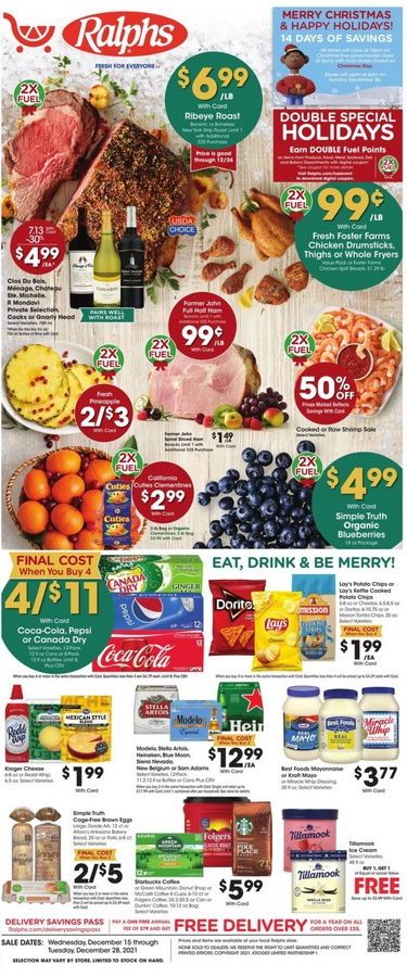 Ralphs Weekly Ad Dec 15 – Dec 28, 2021