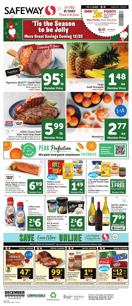 Safeway Weekly Ad Dec 15 – Dec 21, 2021
