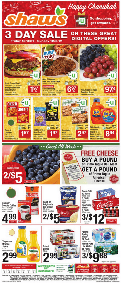 Shaw's Weekly Ad Dec 03 – Dec 09, 2021