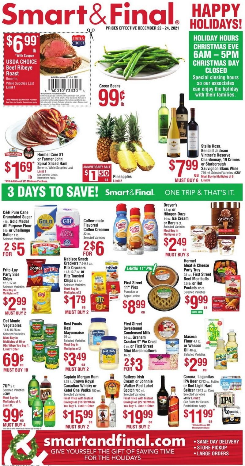 Smart & Final Weekly Ad Dec 22 – Dec 24, 2021 (Christmas Promotion ...