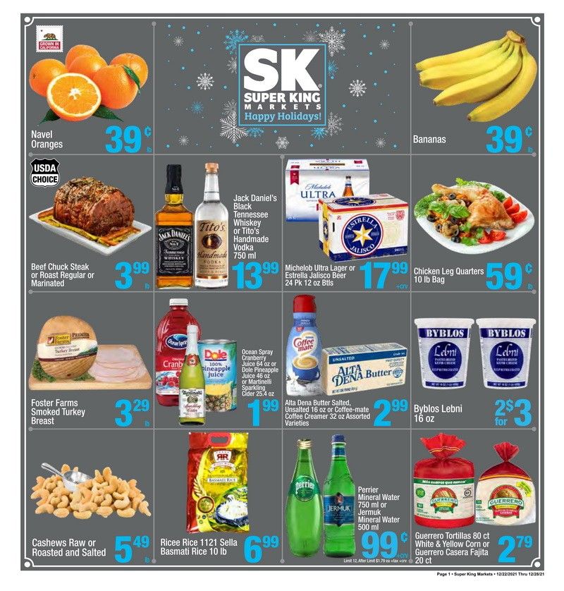 Super King Weekly Ad Dec 22 – Dec 28, 2021