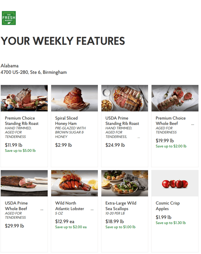 The Fresh Market Weekly Ad Dec 15 – Dec 24, 2021