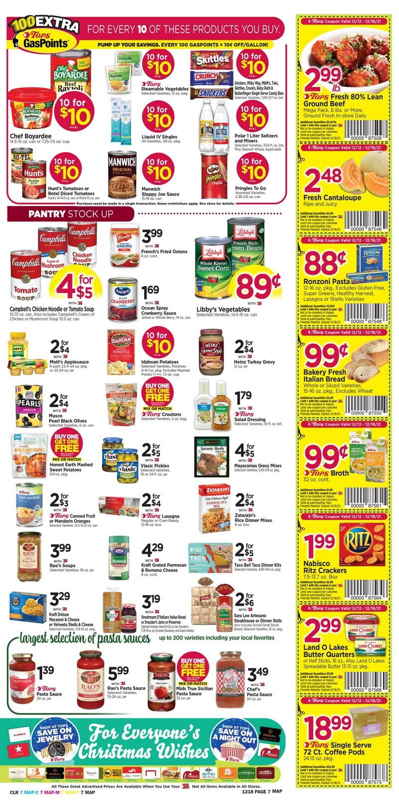 Tops Weekly Ad Dec 12 – Dec 18, 2021 (Christmas Promotion Included)