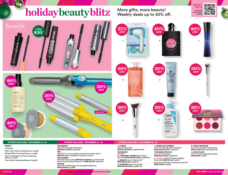 Ulta Beauty Weekly Ad Dec 12 – Dec 24, 2021