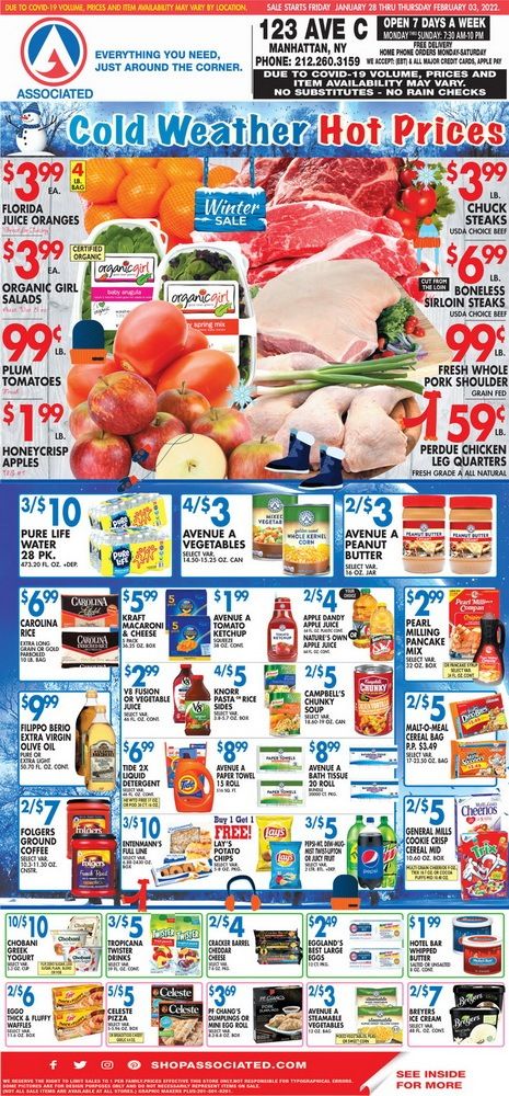 Associated Supermarkets Weekly Ad Jan 28 – Feb 03, 2022
