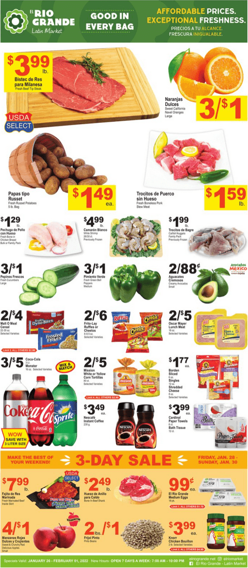 El Rio Grande Weekly Ad Jan 26 – Feb 01, 2022
