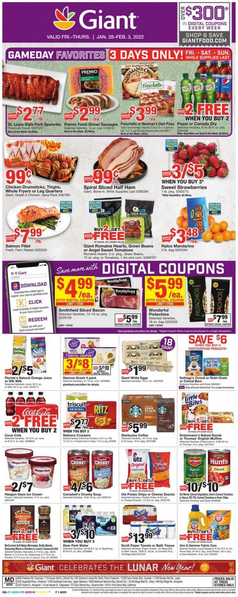 Giant Food Weekly Ad Jan 28 – Feb 03, 2022