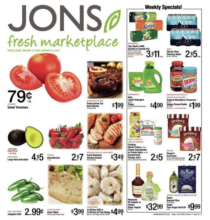 Jons Weekly Ad Jan 19 – Jan 25, 2022