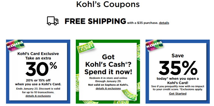 Kohl's Coupon Sale Until Dec 29, 2021