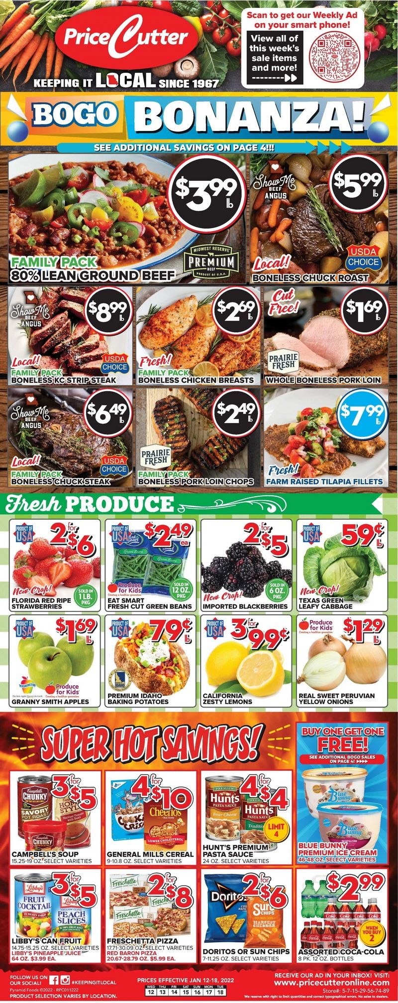 Price Cutter Weekly Ad Jan 12 – Jan 18, 2022