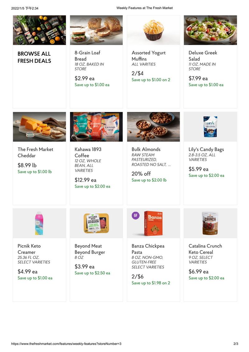 The Fresh Market Weekly Ad Jan 05 – Jan 11, 2022