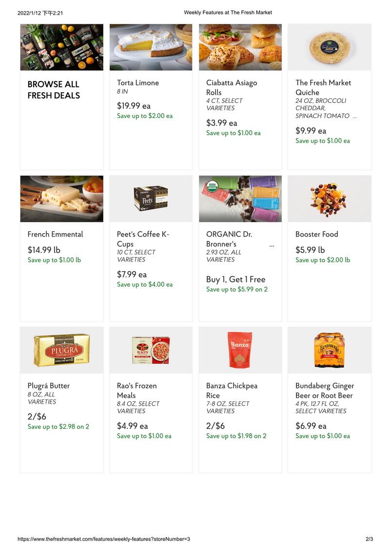 The Fresh Market Weekly Ad Jan 12 – Jan 18, 2022