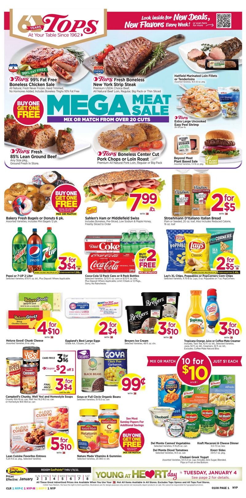 Tops Weekly Sale Jan 02 – Jan 08, 2022