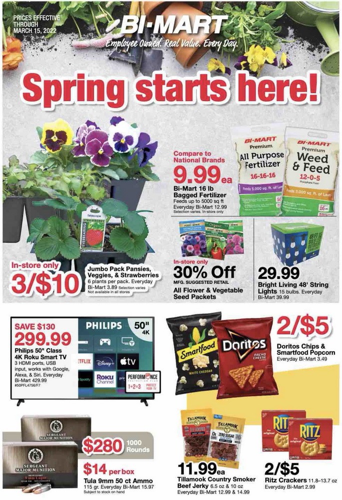 Bi-Mart Weekly Ad Mar 01 – Mar 15, 2022