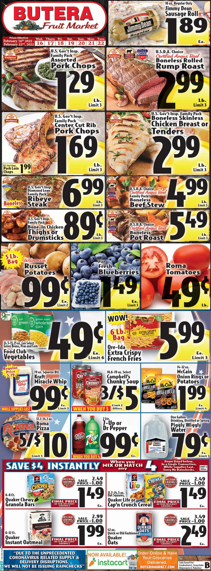 Butera Weekly Ad Feb 16 – Feb 22, 2022