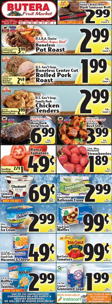 Butera Weekly Ad Feb 23 – Mar 01, 2022