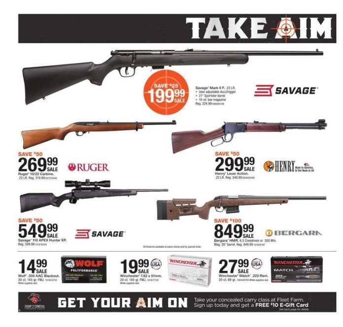 Fleet Farm Firearms & Shooting Event Feb 25 – Mar 12, 2022