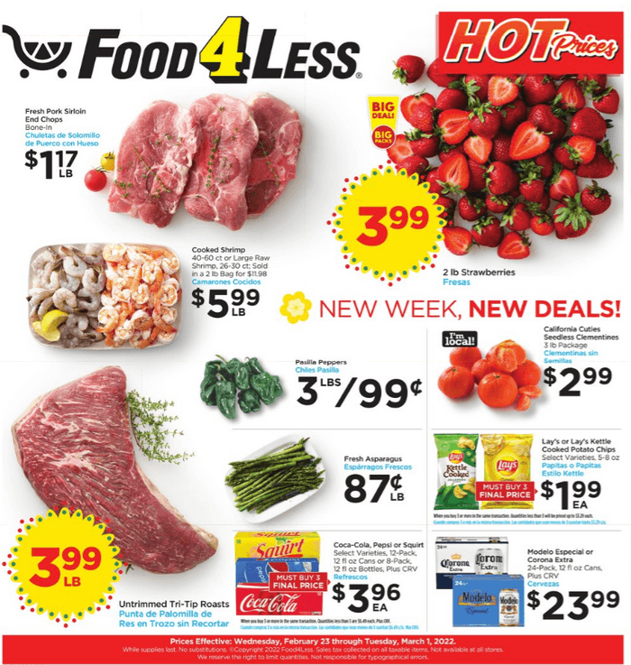 Food 4 Less Weekly Ad Feb 23 – Mar 01, 2022