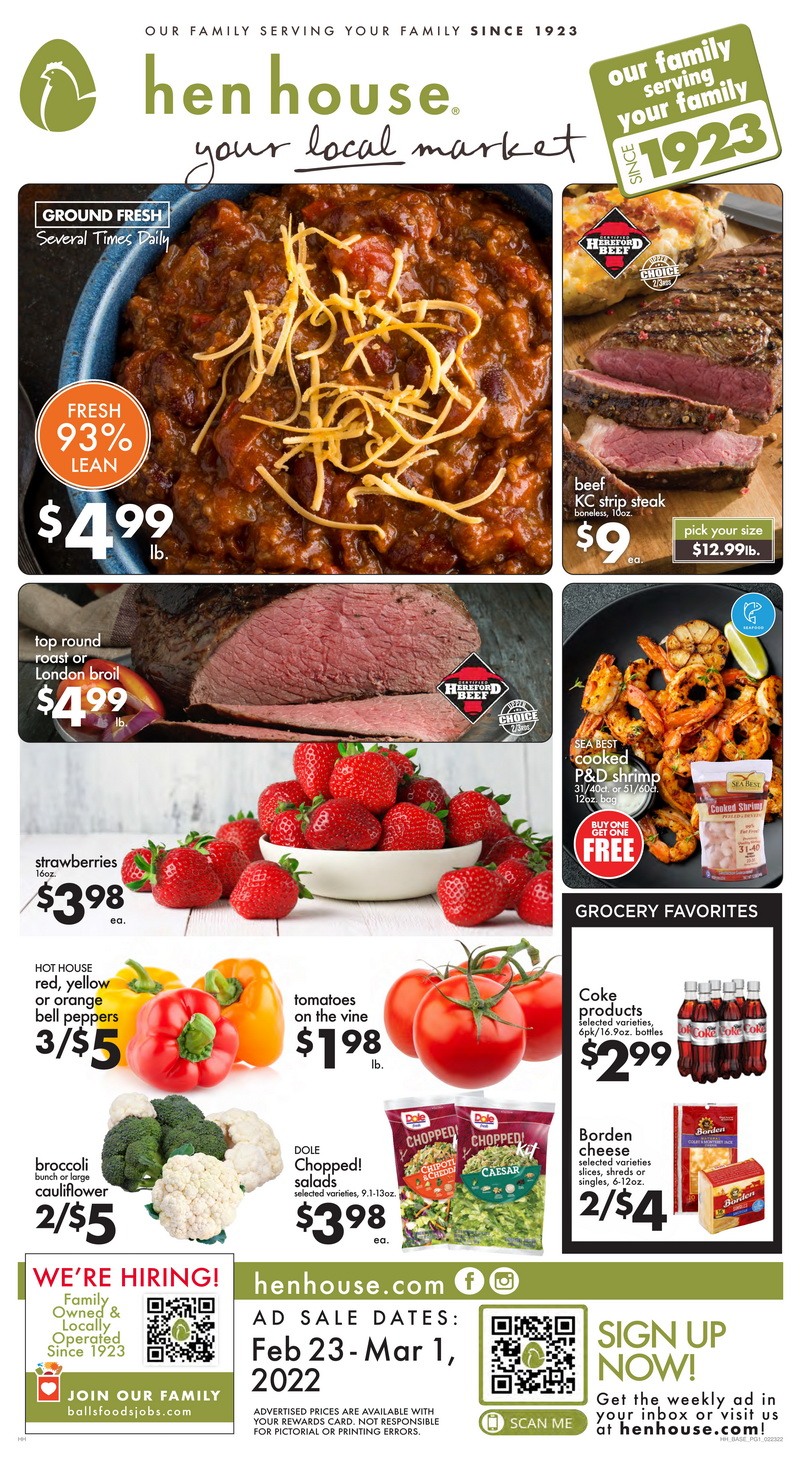 Hen House Weekly Ad Feb 23 – Mar 01, 2022