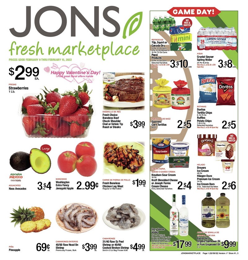 Jons Weekly Ad Feb 09 – Feb 15, 2022