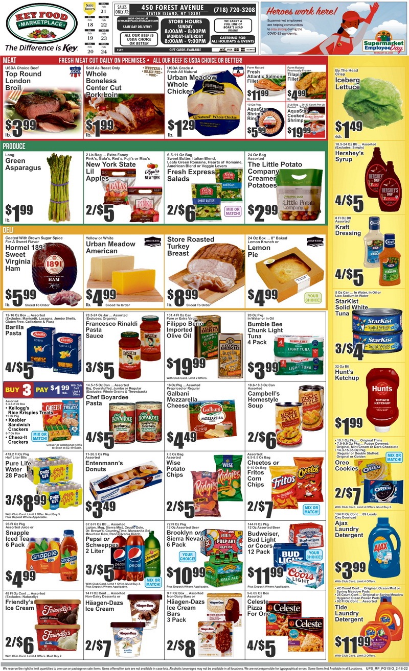 Key Food Weekly Ad Feb 18 – Feb 24, 2022