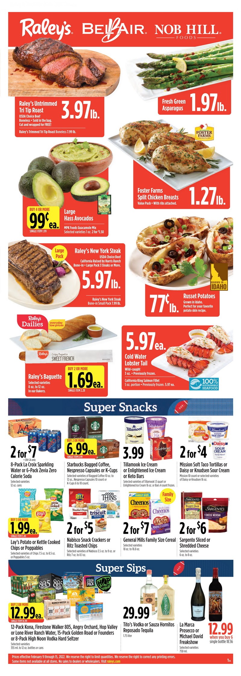 Raley's Supermarkets Weekly Ad Feb 09 – Feb 15, 2022