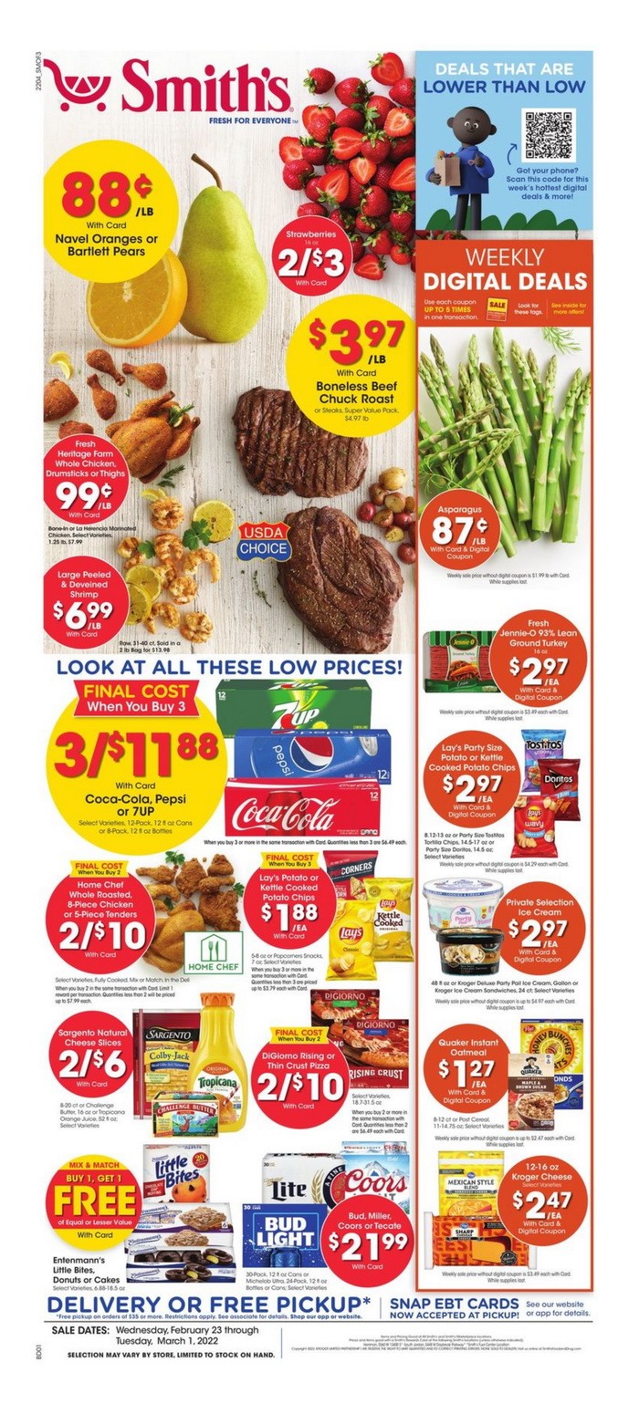 Smith's Food and Drug Weekly Ad Feb 23 – Mar 01, 2022
