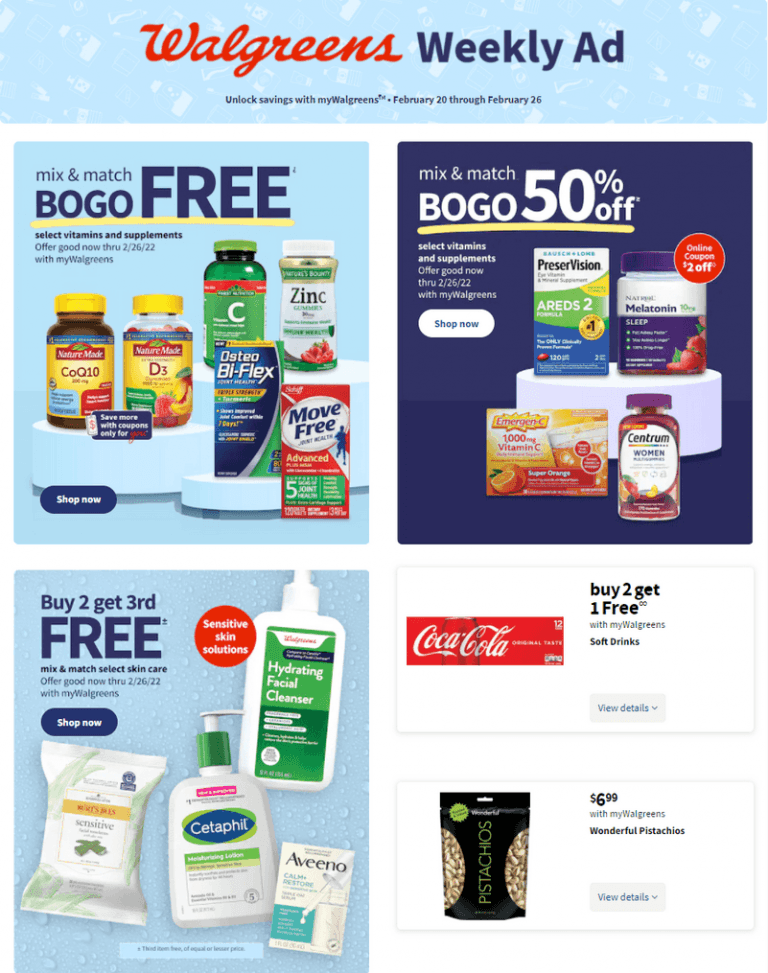Walgreens Weekly Ad Feb 20 – Feb 26, 2022