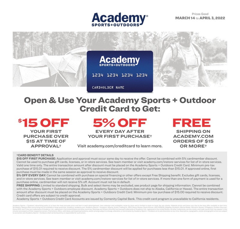 Academy Sports + Outdoors Active Ad Mar 14 – Apr 03, 2022