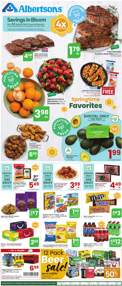 Albertsons Weekly Ad Mar 16 – Mar 22, 2022 (Easter Promotion Included)