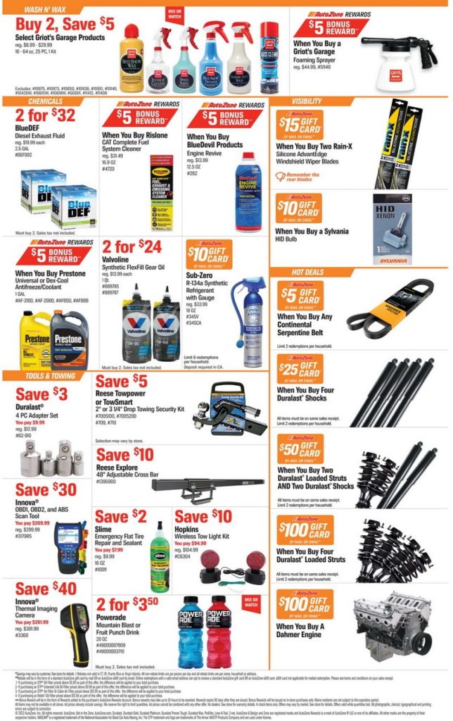 AutoZone Monthly Circular Mar 08 – Apr 04, 2022