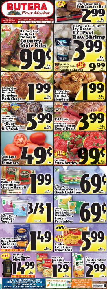 Butera Weekly Ad Mar 02 – Mar 08, 2022