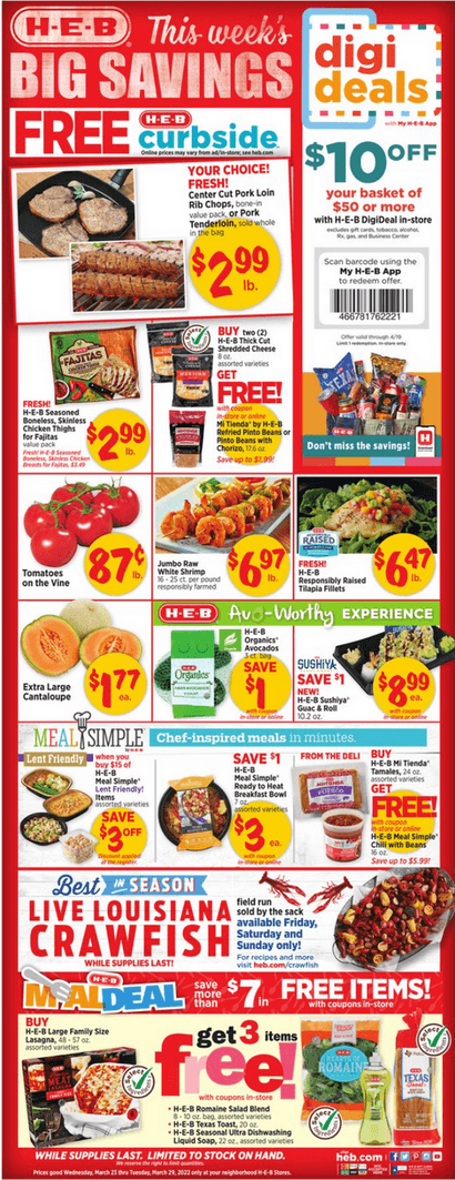 HEB Weekly Ad Mar 23 – Mar 29, 2022 (Easter Promotion Included)