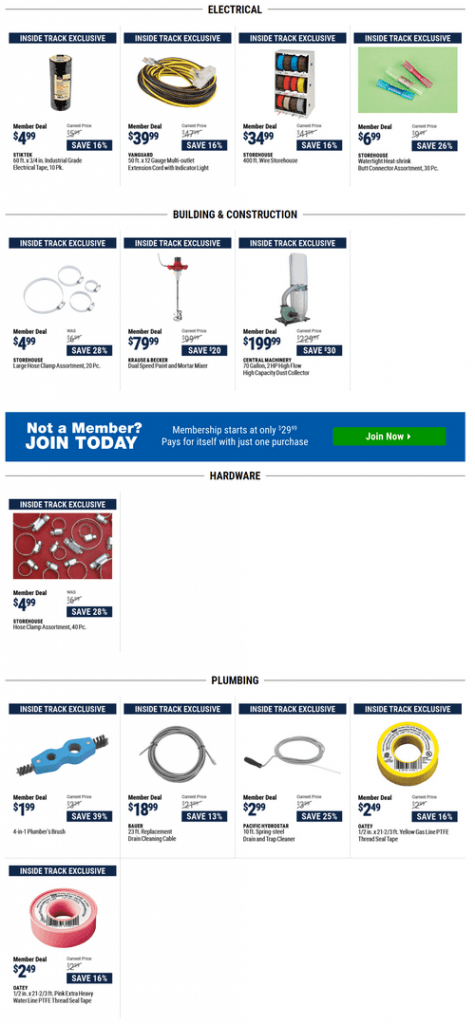 Harbor Freight Inside Track Member Deals Now Thru Mar 31, 2022