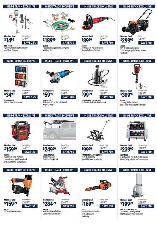 Harbor Freight Inside Track Member Deals Now Thru Mar 31, 2022