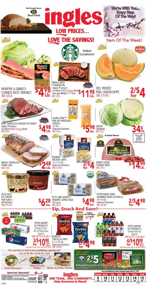 Ingles Weekly Ad Mar 09 – Mar 15, 2022