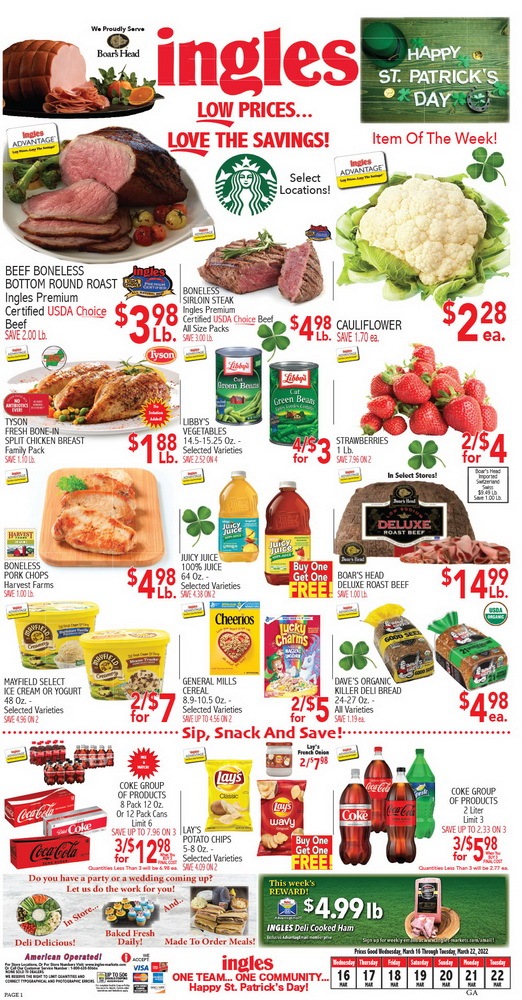 Ingles Weekly Ad Mar 16 – Mar 22, 2022