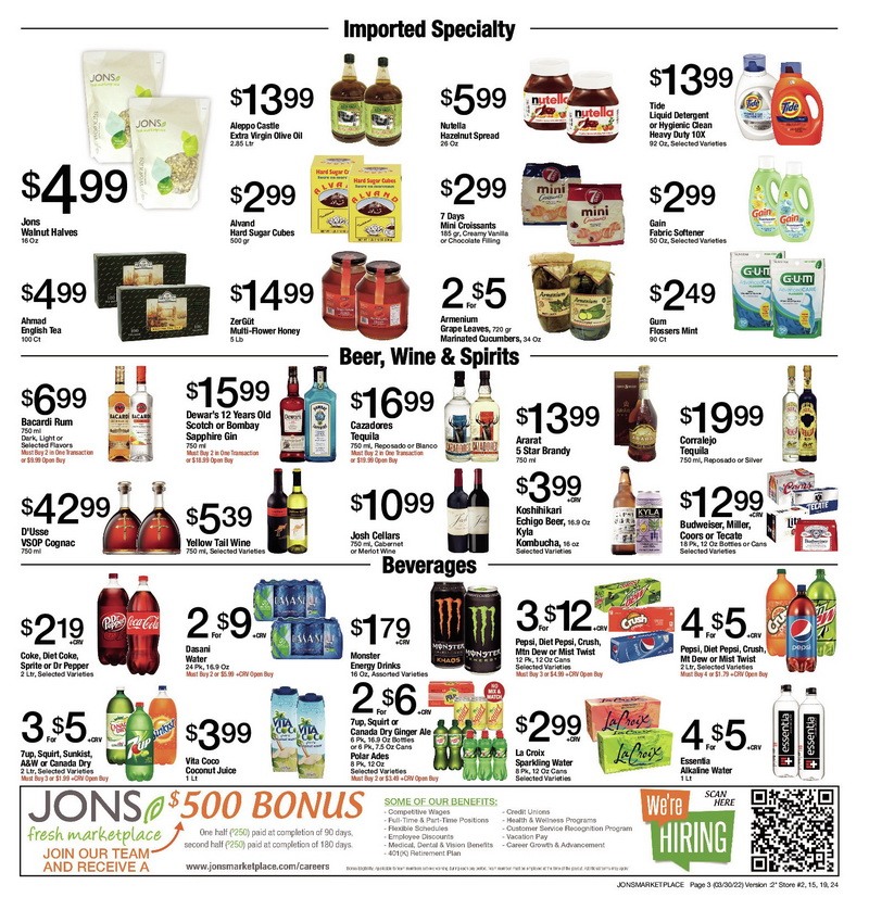 Jons Weekly Ad Mar 30 – Apr 05, 2022