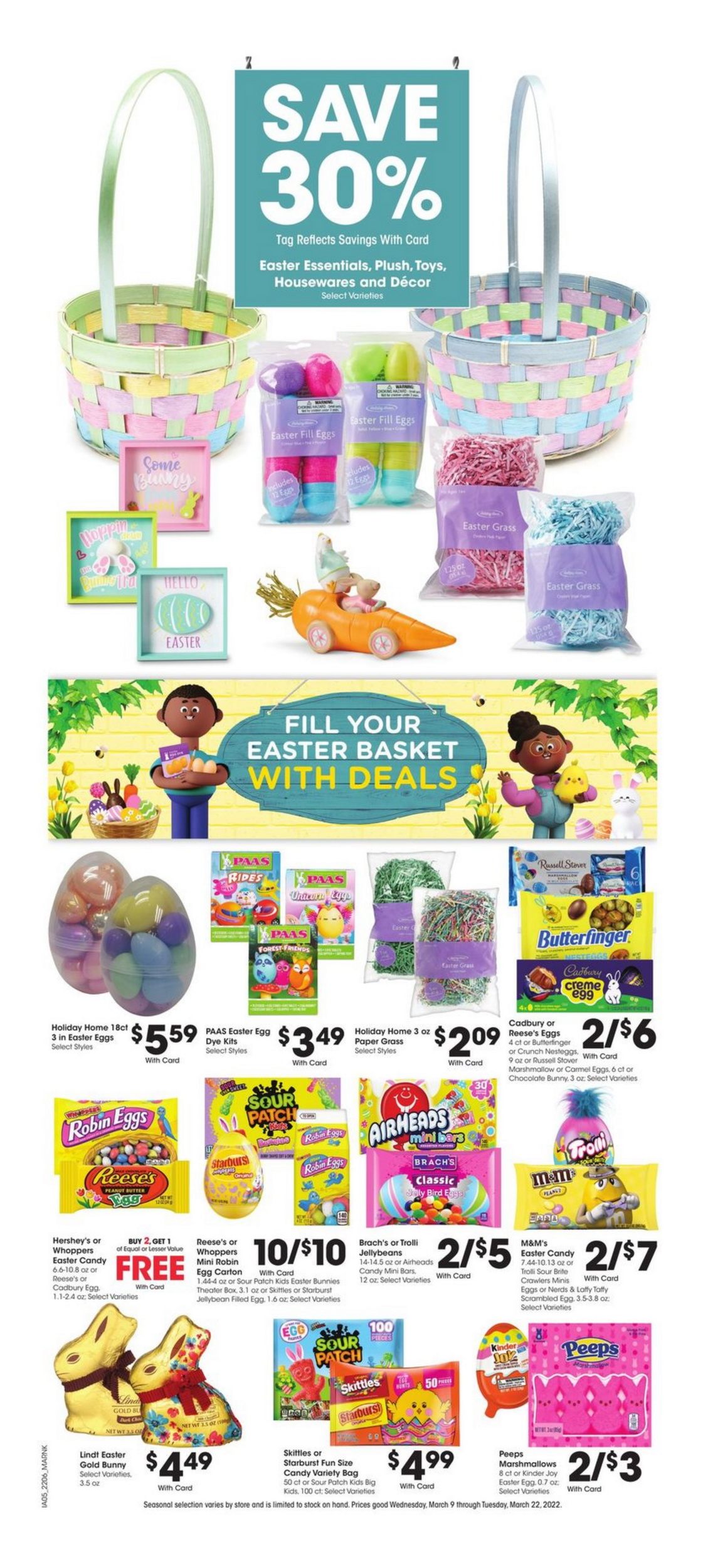 Kroger Weekly Ad Mar 16 – Mar 22, 2022 (Easter Promotion Included)